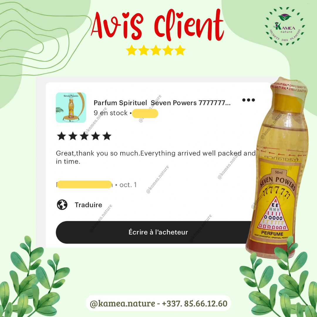 Parfum Spirituel Seven Powers 7777777- 50ml – Kamea Nature